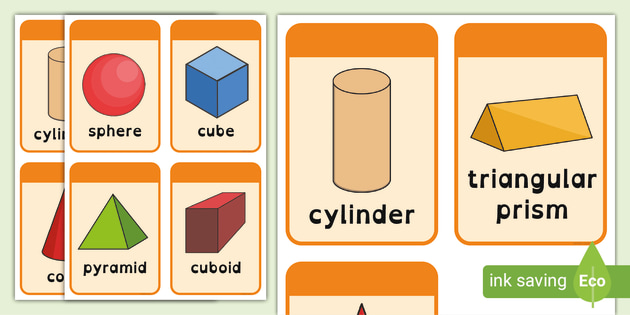 3D Shape Cards Dyslexia (teacher made)