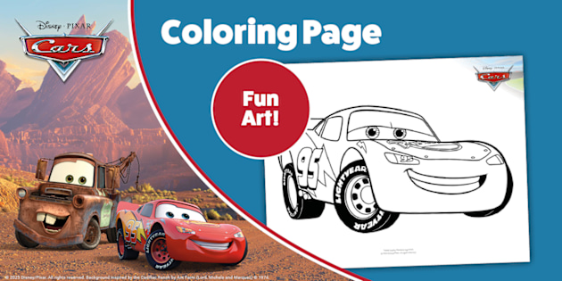 cars lightning coloring page