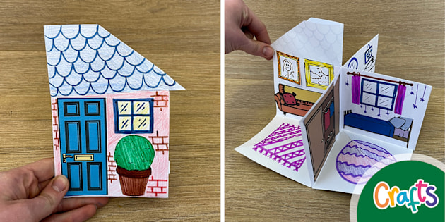 Paper House Craft Paper House Templates: How To Make These 3D Crafts