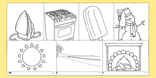 Temperature Colouring Sheets (teacher made)