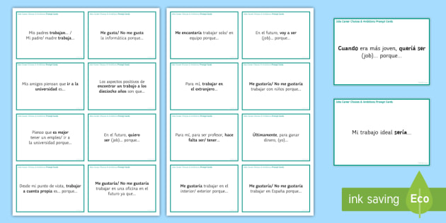 General Conversation Jobs Career Choices & Ambitions Question Prompt Cards