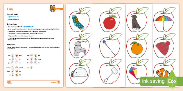 Level 2 Back to School I Spy Activity (teacher made)