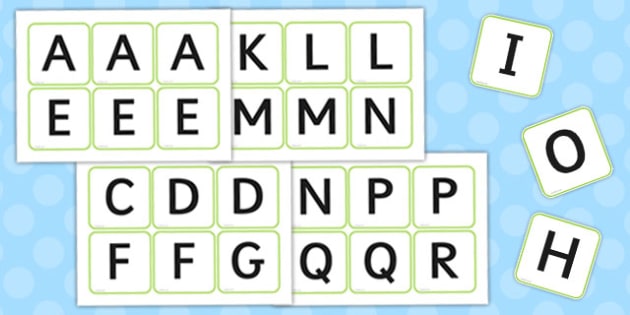 Word Game Display Pack Letters for Display Board - word game