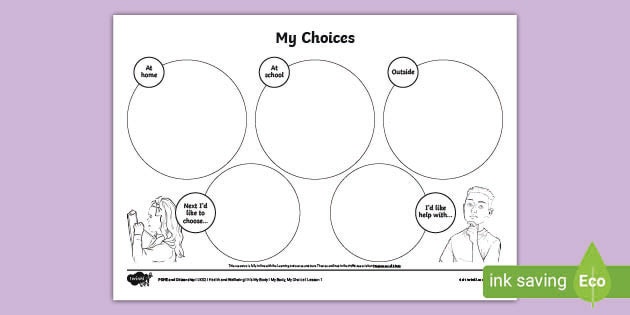 Health Education My Healthy Choices Activity Sheet | Twinkl