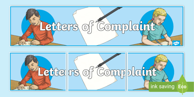 Letters of Complaint Display Banner (teacher made)