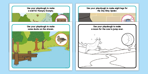 Nursery Rhymes Playdough Mats