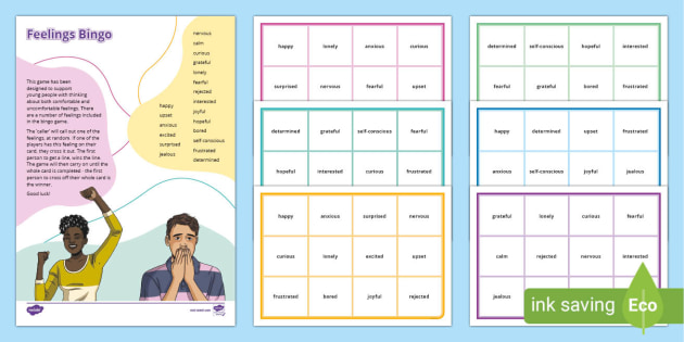 Older Learners: Children's Mental Health Week: Feelings Bingo