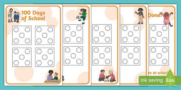 100 Days of School Hungarian Number Picture Chart