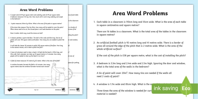 Surface Area Word Problems Worksheets Surface Area Lesson Plans