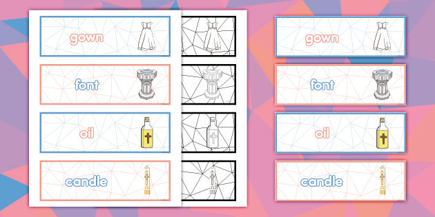 Baptism Word Cards