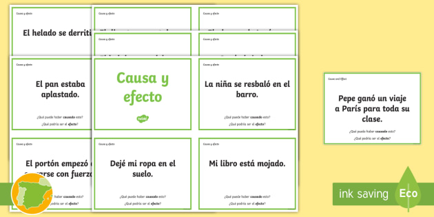 Tarjetas de trivial: Causa y efecto (teacher made)