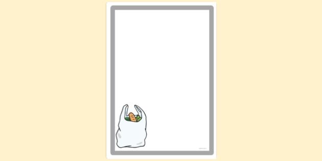 FREE! - Shopping Bag Page Border (teacher made)