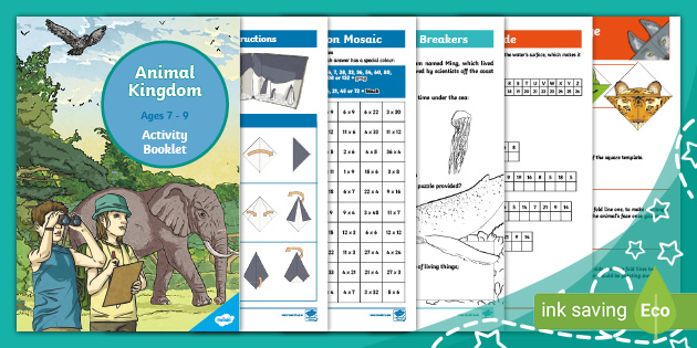 Animal Kingdom Themed Activity Booklet (Ages 7 - 9)