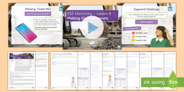 KS3 Electricity Lesson 8: Making Electromagnets Lesson Pack