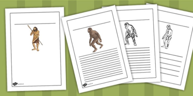 Human Evolution Writing Frames (teacher made)