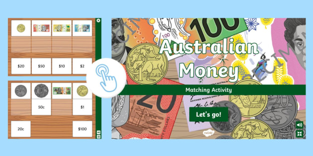 Australian Money Interactive Matching Activity