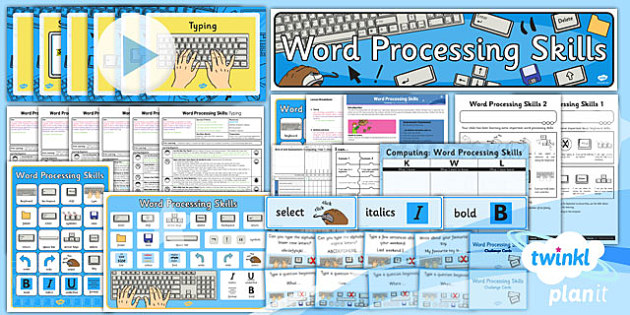 Computing: Word Processing Year 1 Unit Pack (teacher made)