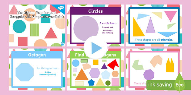 Identifying Regular and Irregular 2D Shapes PowerPoint
