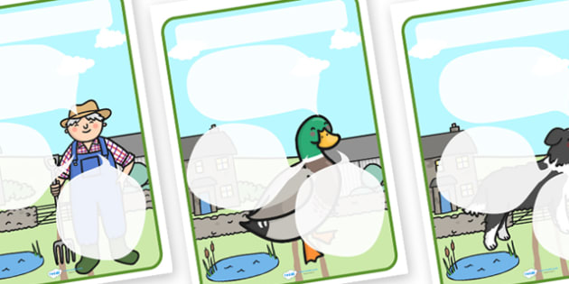 Farm Themed Target Posters Speech Bubbles (teacher made)