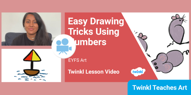 FREE! - * NEW * EYFS (Ages 3-5) Topic: How to Draw Cartoons Using Numbers