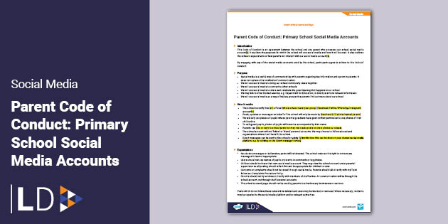 Editable Template: Parent Social Media Code of Conduct