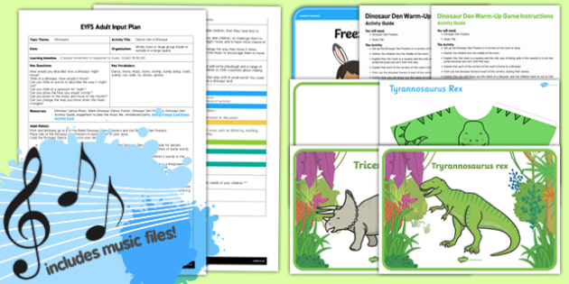 EYFS Dance Like a Dinosaur Adult Input Plan and Resource Pack