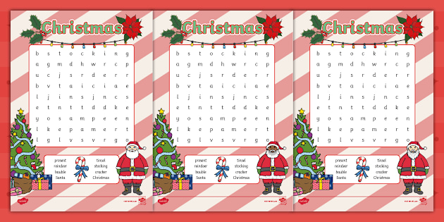 12 Days Of Christmas Word Search Christmas Word Search