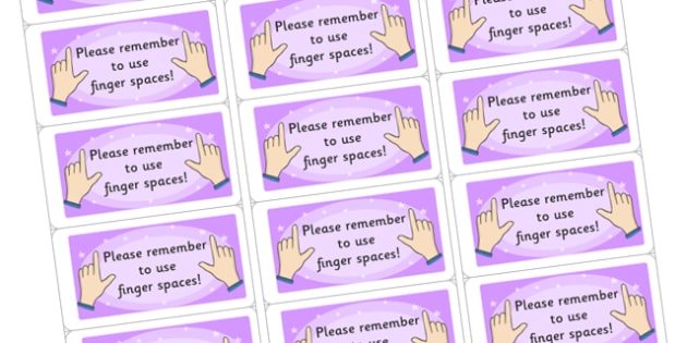 Time Saving Stickers for Marking Finger Spaces
