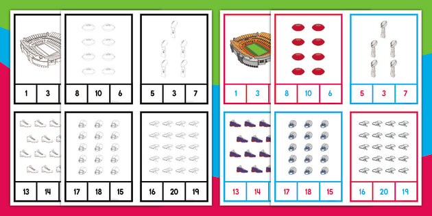 Super Bowl Clip Cards Activity | Twinkl Resources