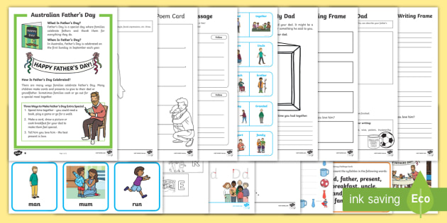 F-2 Father's Day Literacy Resource Pack
