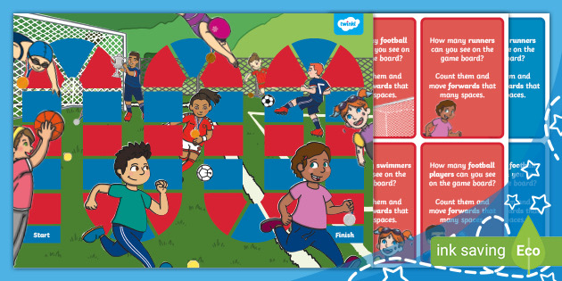 Sports Counting Board Game 1 - 12 (teacher made)