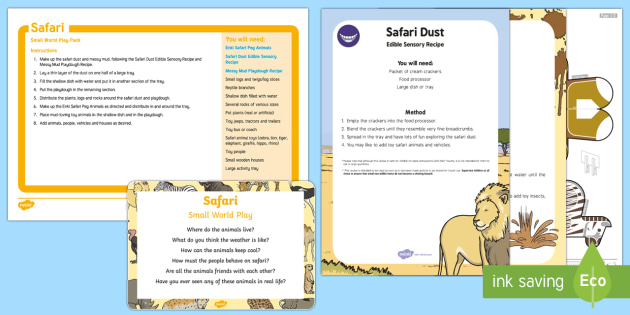 Safari Small World Play Idea and Printable Resource Pack