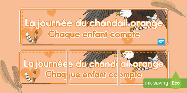 FREE Orange Shirt Day Primary Banner French (teacher made)