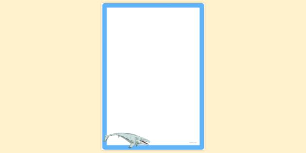 FREE! - Mosasaurus Page Border | Page Borders | Twinkl