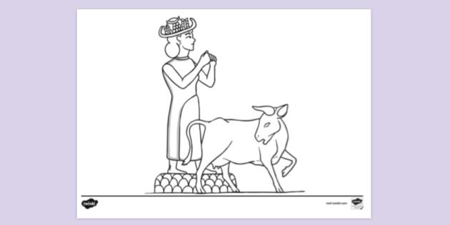 Ninhursaga Colouring Sheet | Colouring Sheets