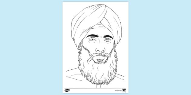 FREE! - Sikh Man Colouring Sheet | Colouring Sheets