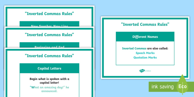 Inverted Commas Display Posters Pack (teacher made) Inverted Commas Display Posters Pack (teacher made)