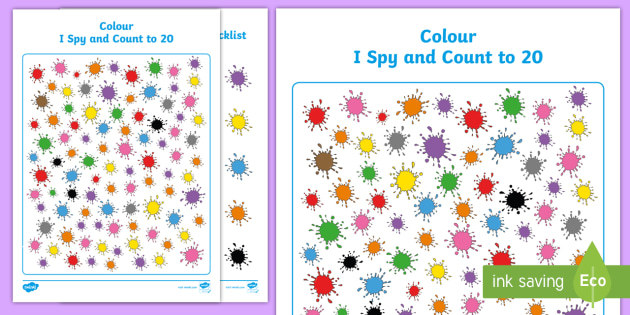 Colours I Spy and Count Activity to 20 (teacher made)