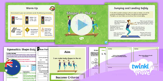 Move PE Year 3 Gymnastics Shape Lesson 2: Shapes in the Air