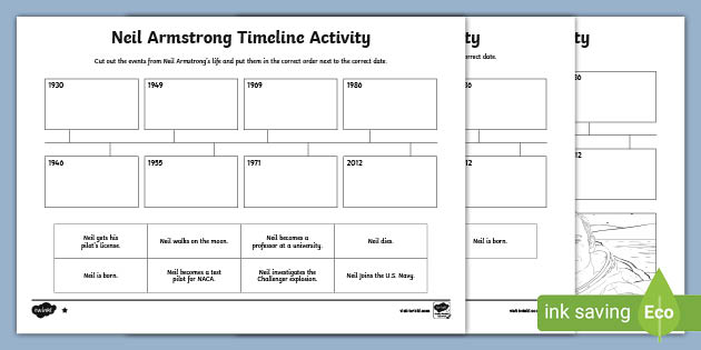 Neil-Armstrong-Timeline- Activity Sheets