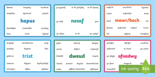 Cardiau Rhestr Geiriau Diddorol | Adnoddau Dysgu Twinkl