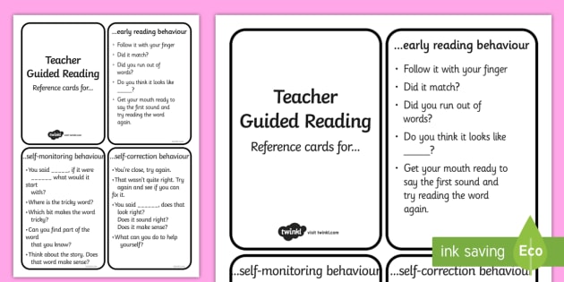 Teacher Guided Reading Reference Notes (teacher made)