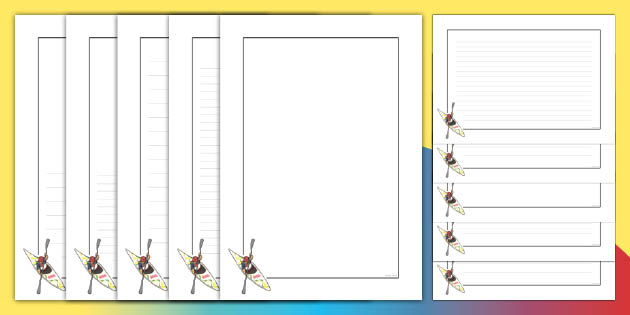 Canoeing Page Borders