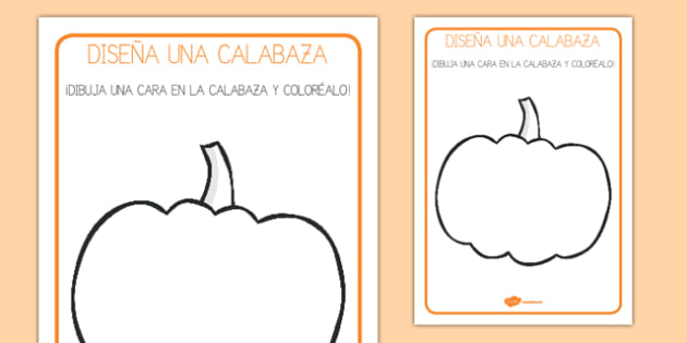Ficha - Diseña una calabaza (teacher made)
