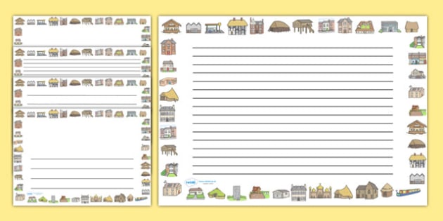 Houses and Homes full Page Borders (Landscape)