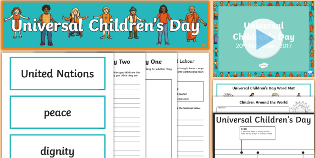 KS2 Universal Children's Day Resource Pack - 20th November, display