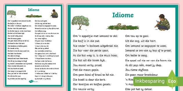 Idiome Plakkaat (teacher made)