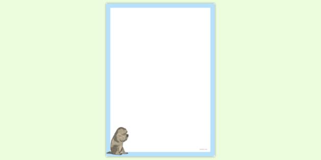 Alpine Marmot Page Border | Page Borders | Twinkl