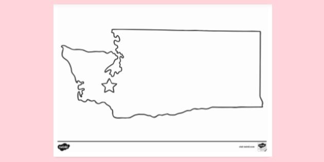 Washington State Colouring Sheet | Colouring Sheets