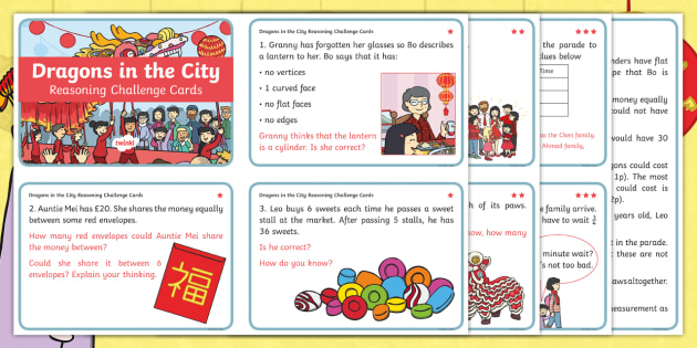 Chinese New Year: Year 2 Reasoning Challenge Cards